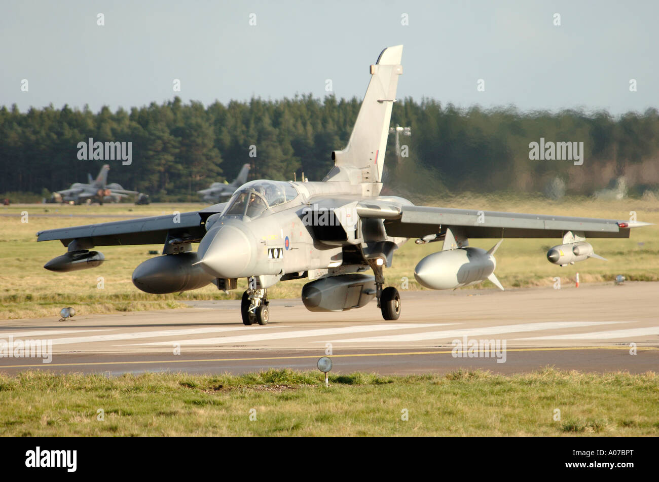 Panavia GR4 Tornado on the RAF Kinloss runway. XAV 4138-392 Stock Photo ...