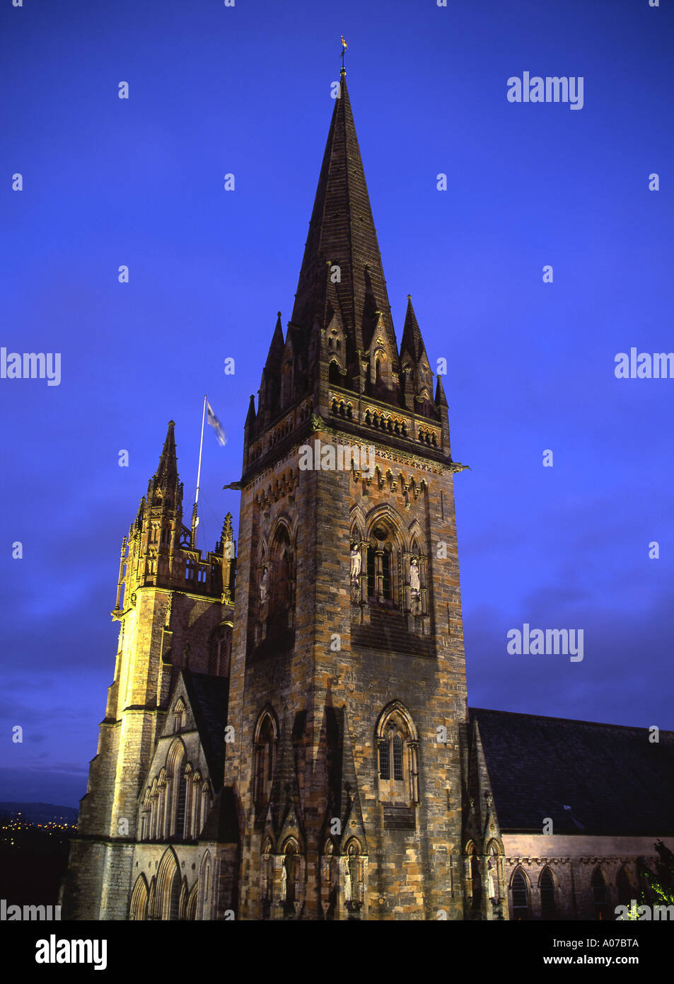 Llandaff Cathedral Night view Religion Church in Wales Cardiff Suburbs ...