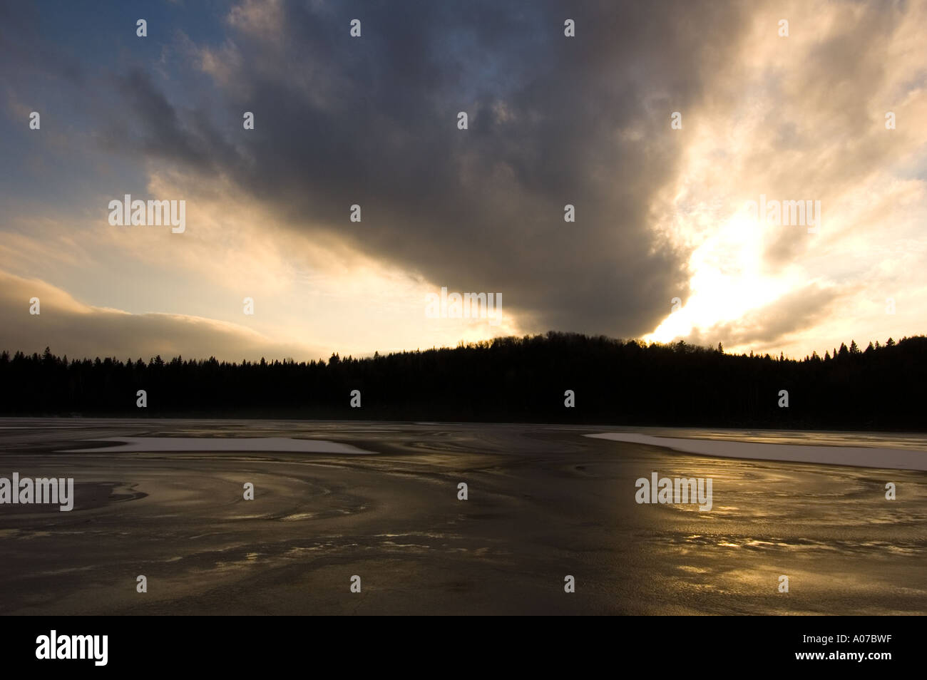 Light cirrus and alto cumulus clouds late in the day in early winter ...