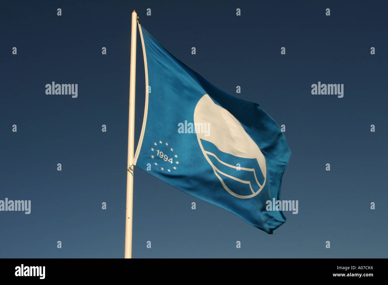Blue Flag Beach Stock Photo - Alamy