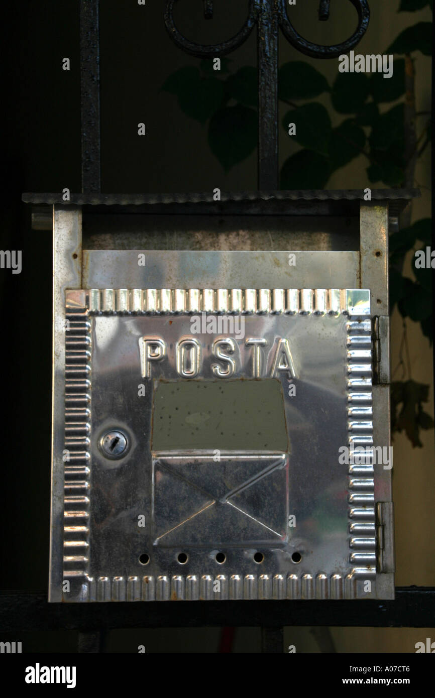 Post Box Hania Crete Stock Photo - Alamy