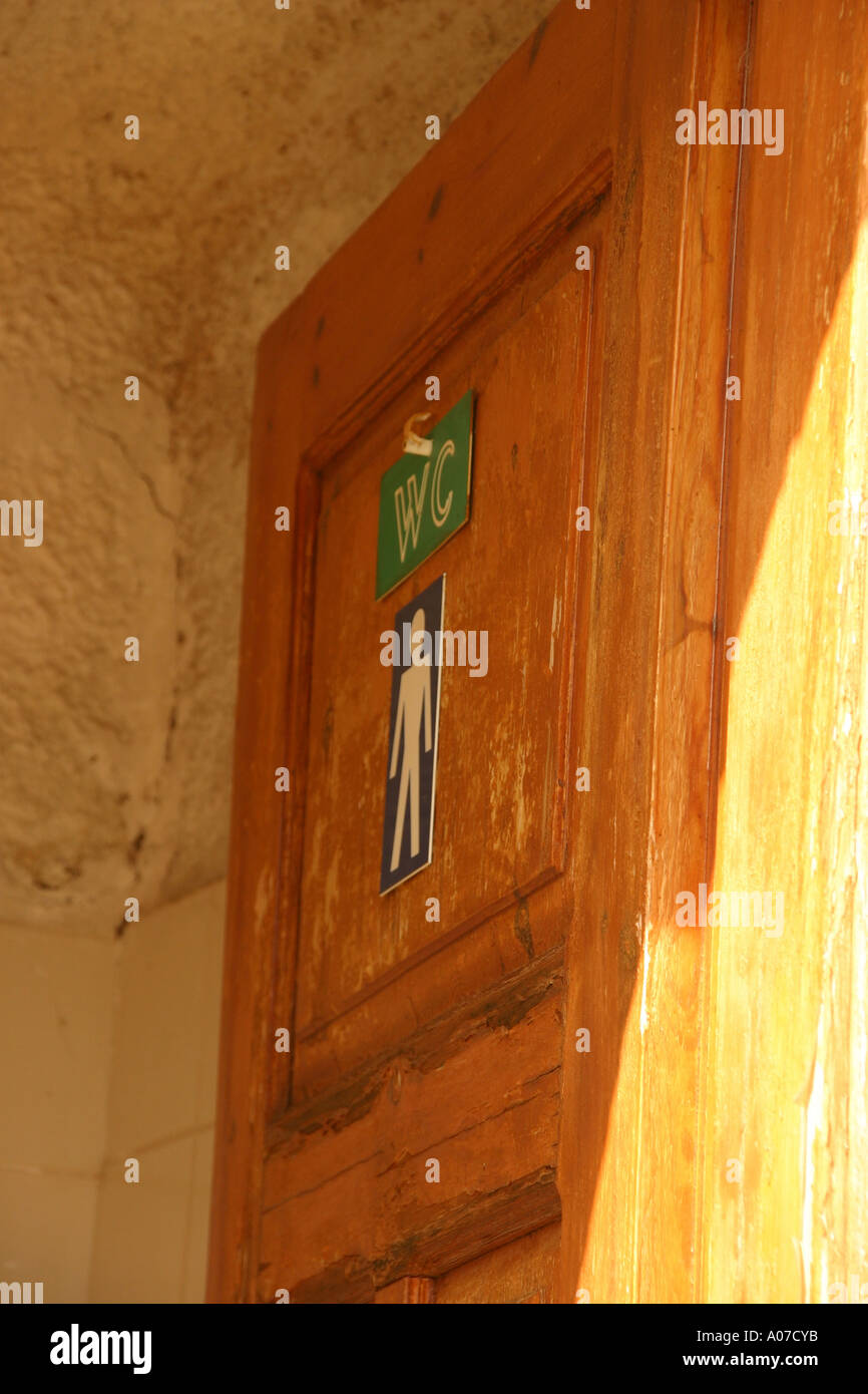 Traditional Greek Style Toilet at a Cafe on Crete Stock Photo - Alamy