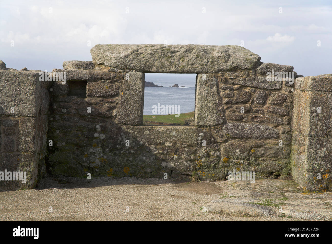 Stock photograph of ruin of King Charles Castle Tresco Isles of Scilly ...