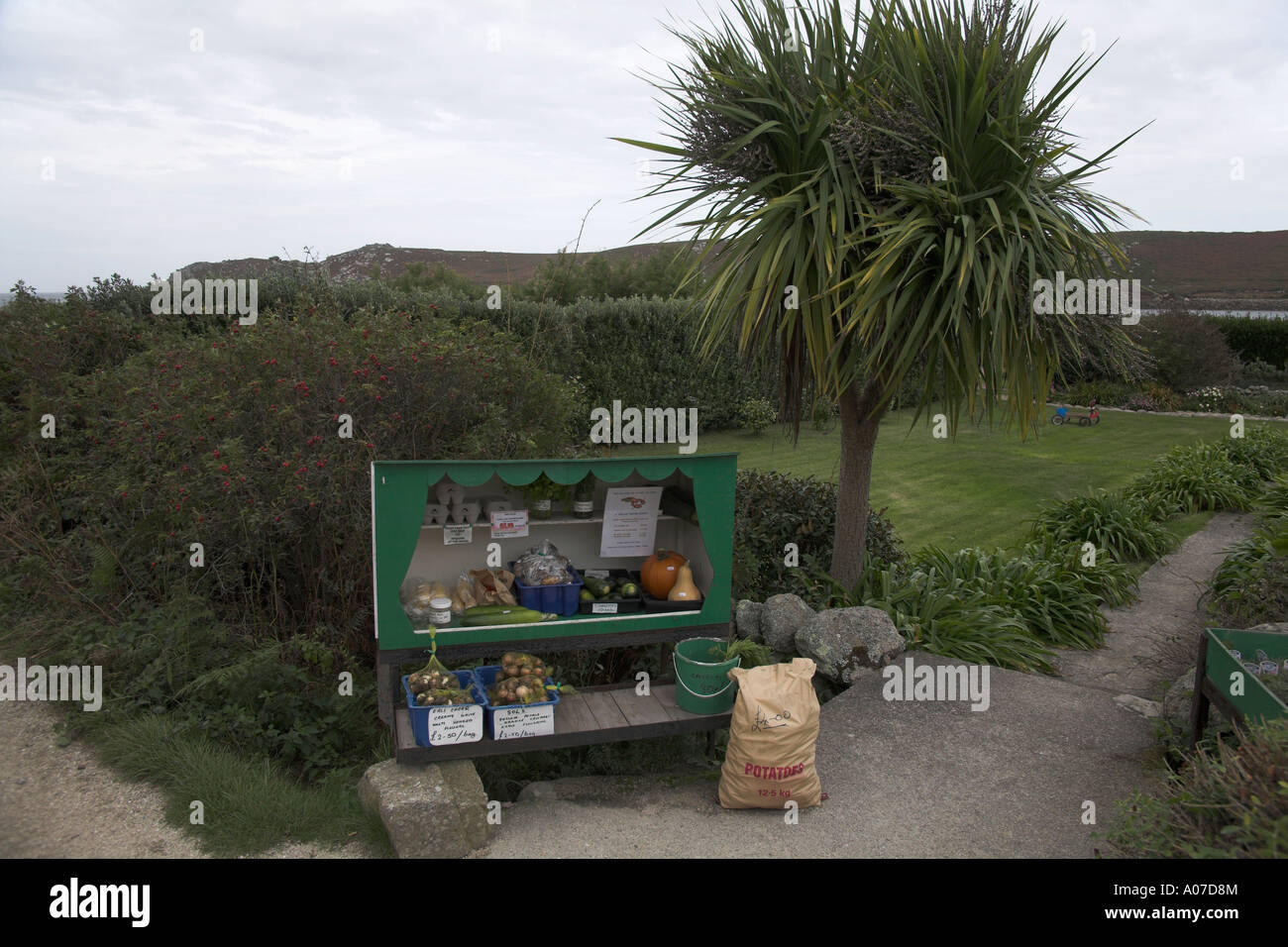 Stock photograph of self service farm shop operating on honour system ...