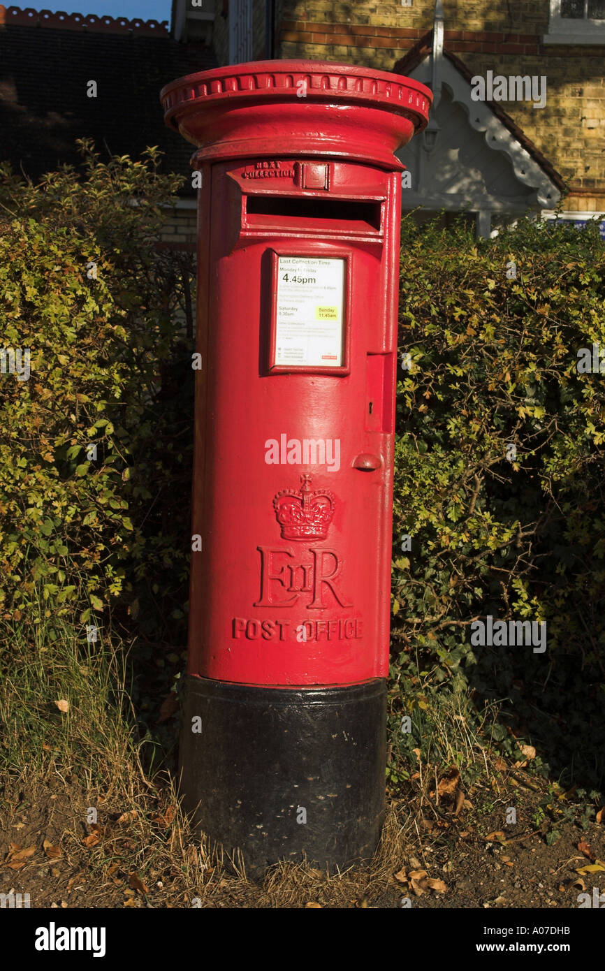 Traditional British Post Box in Rural Village Stock Photo - Alamy