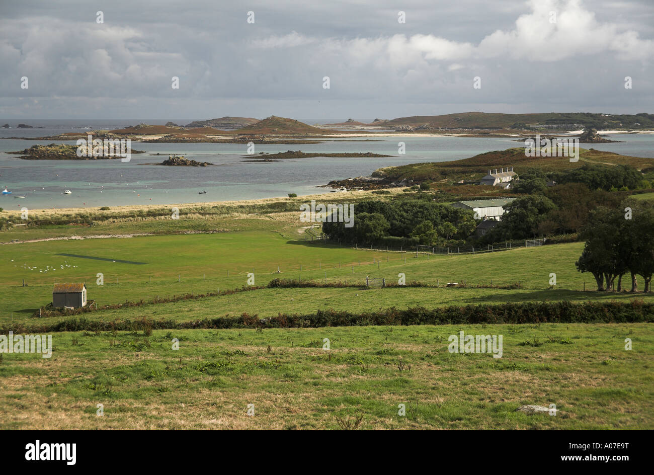 East coast Tresco isles of scilly island Scillies Cornwall England isle ...