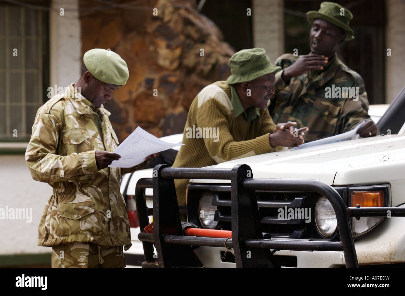 Rangers from the Kenya Wildlife Service (KWS) patrolling Nairobi ...