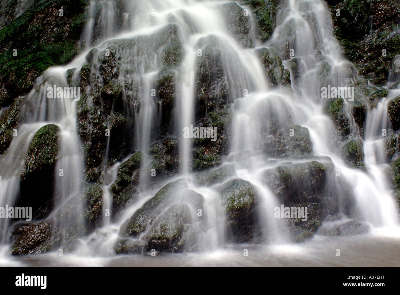 cascading white water over rocks , waterfall , on the black isle ...