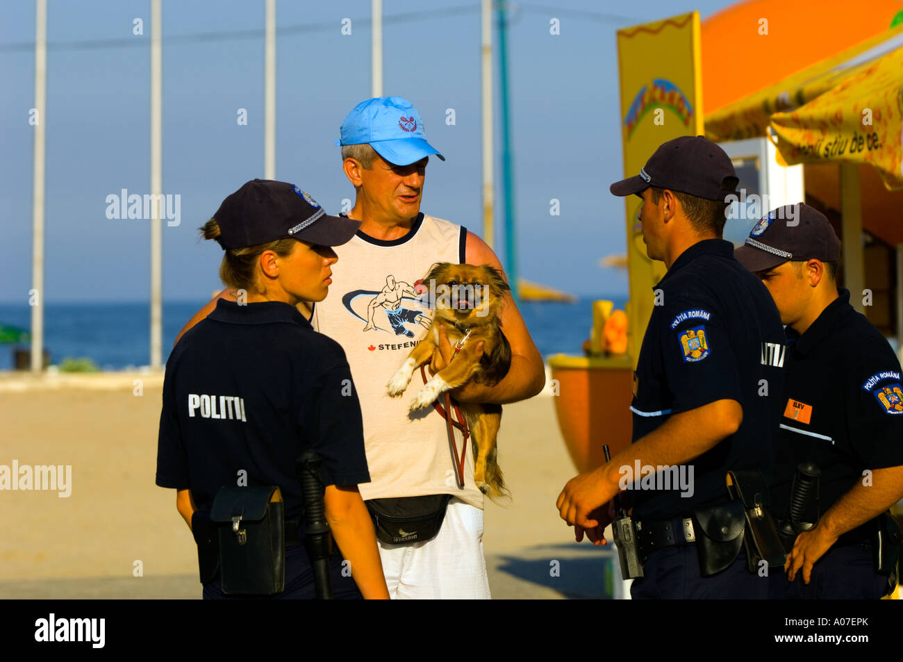 Black police beach hi-res stock photography and images - Alamy