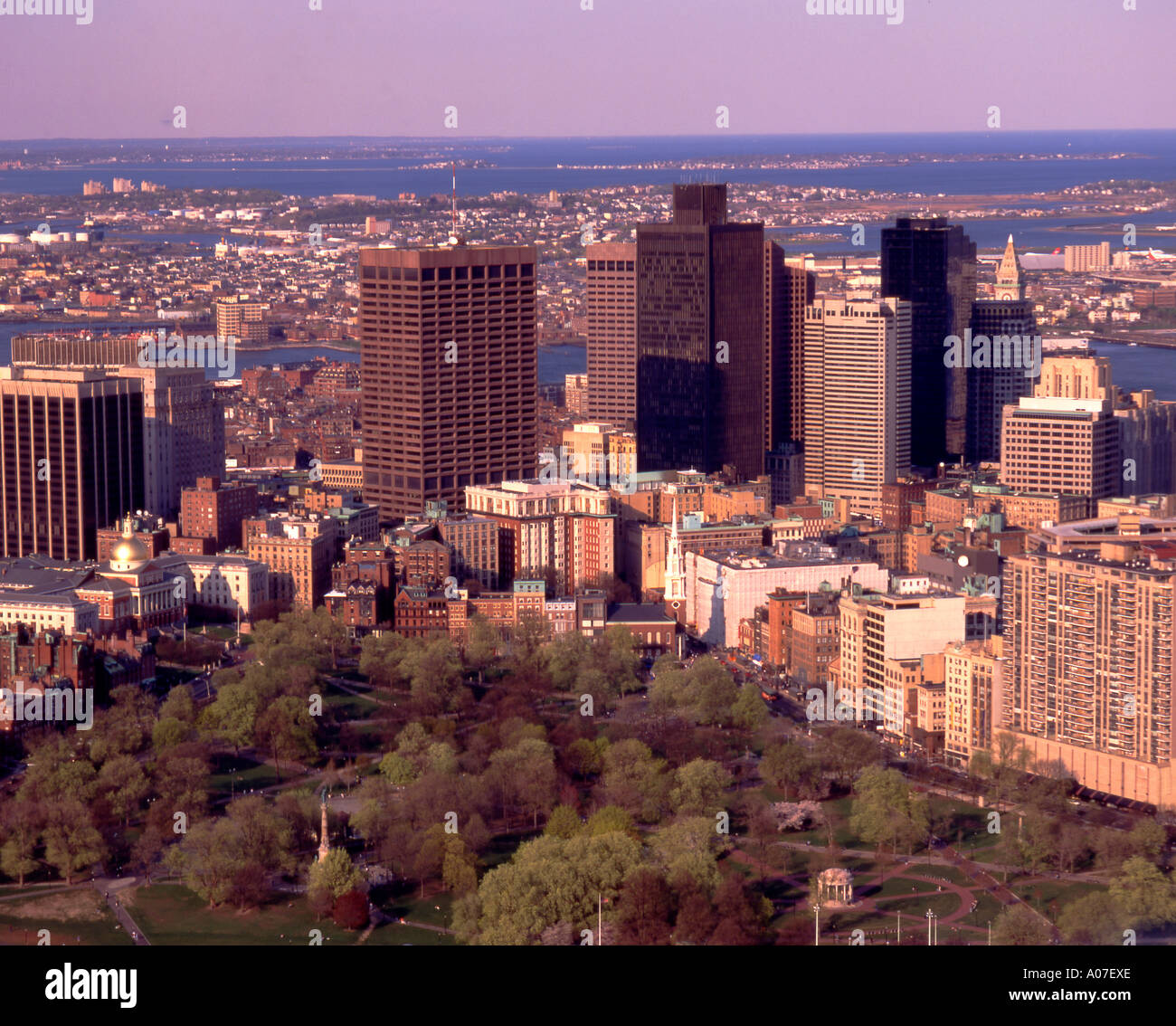 Boston common aerial hi-res stock photography and images - Alamy