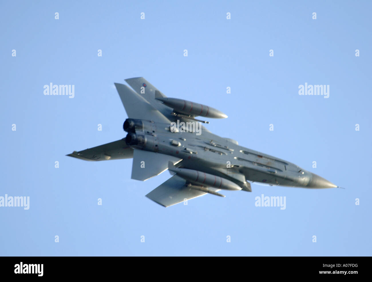RAF Panavia Tornado GR4 in an inverted roll. XAV 4078-387 Stock Photo ...