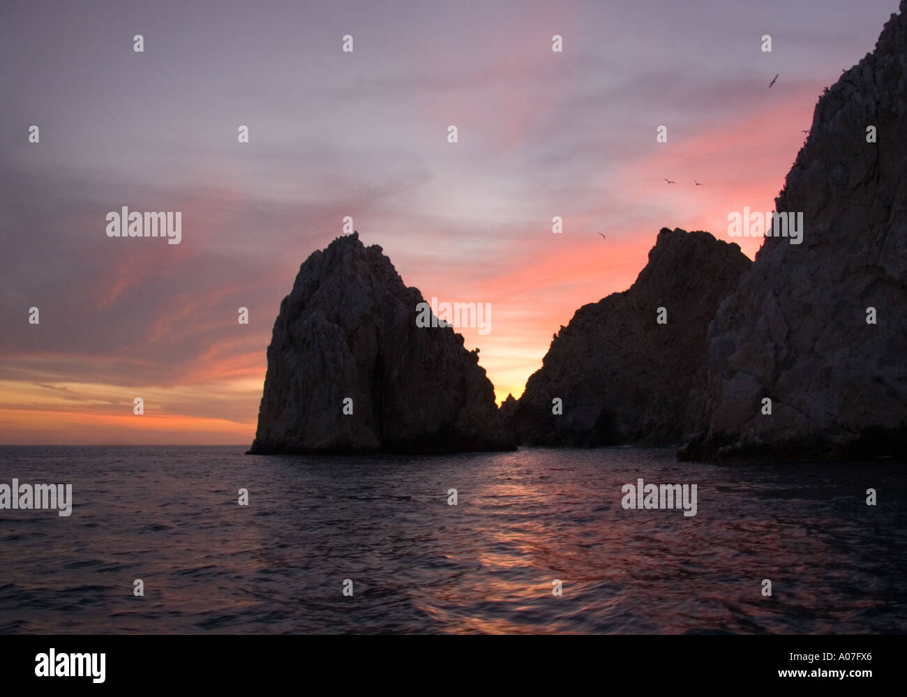 Ocean Sunset at Cabo San Lucas Mexico Stock Photo - Alamy