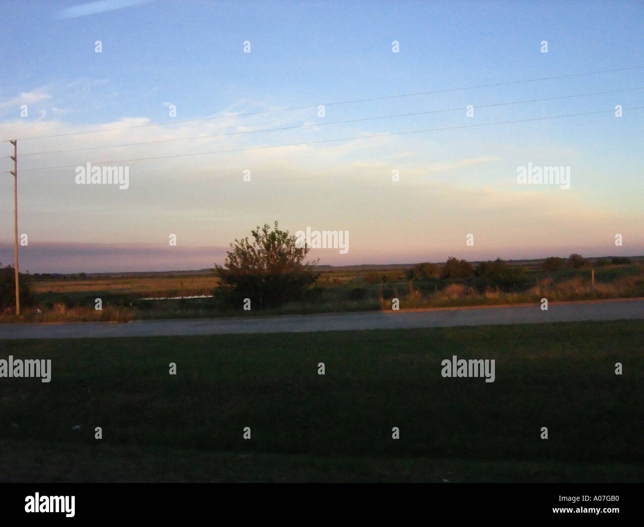 fields alongside road on the edges of Buenos Aires Argentina Stock ...