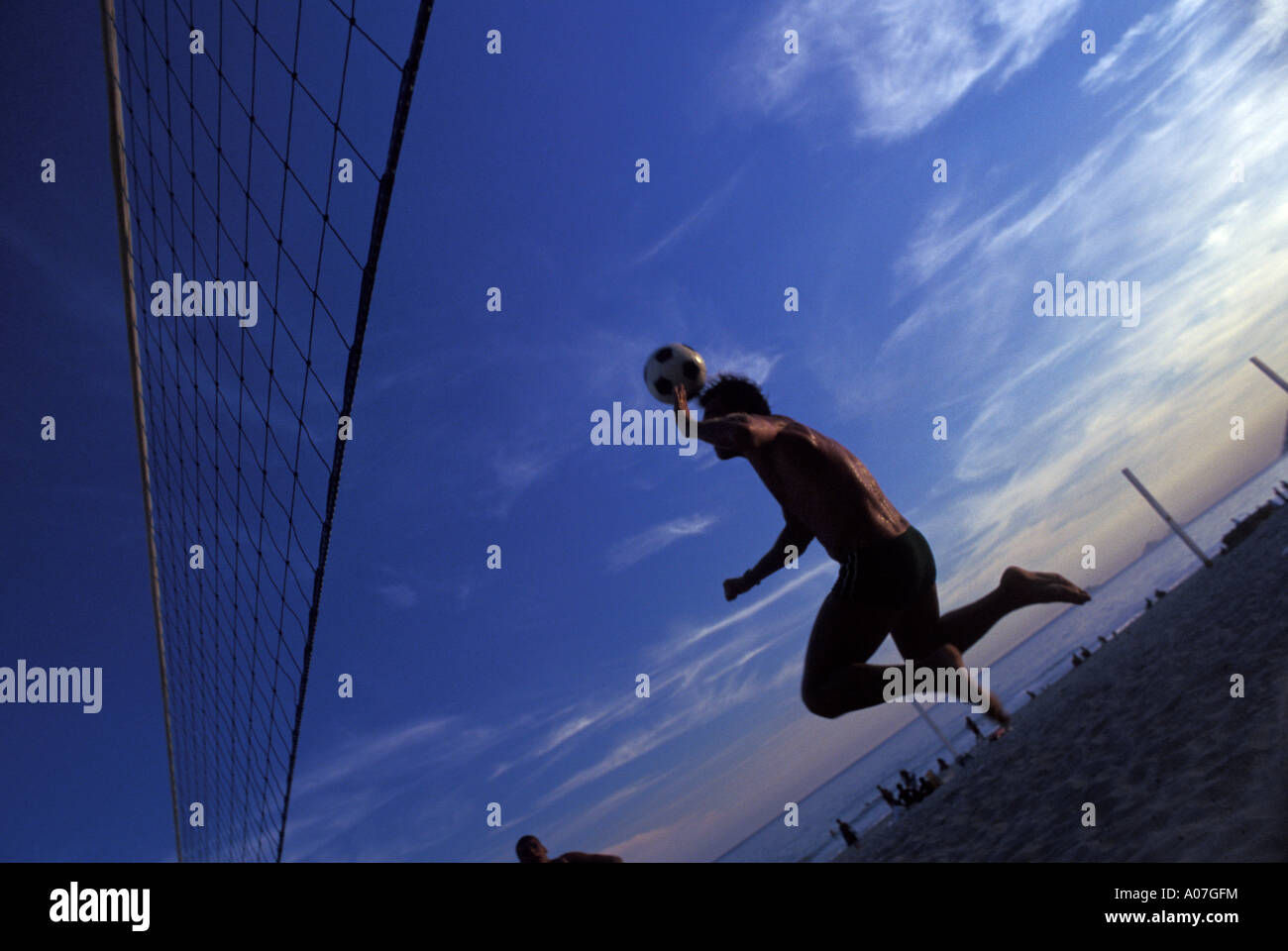 Sports, futevolei (or footvolley) in Brazil Ipanema beach, Rio de ...