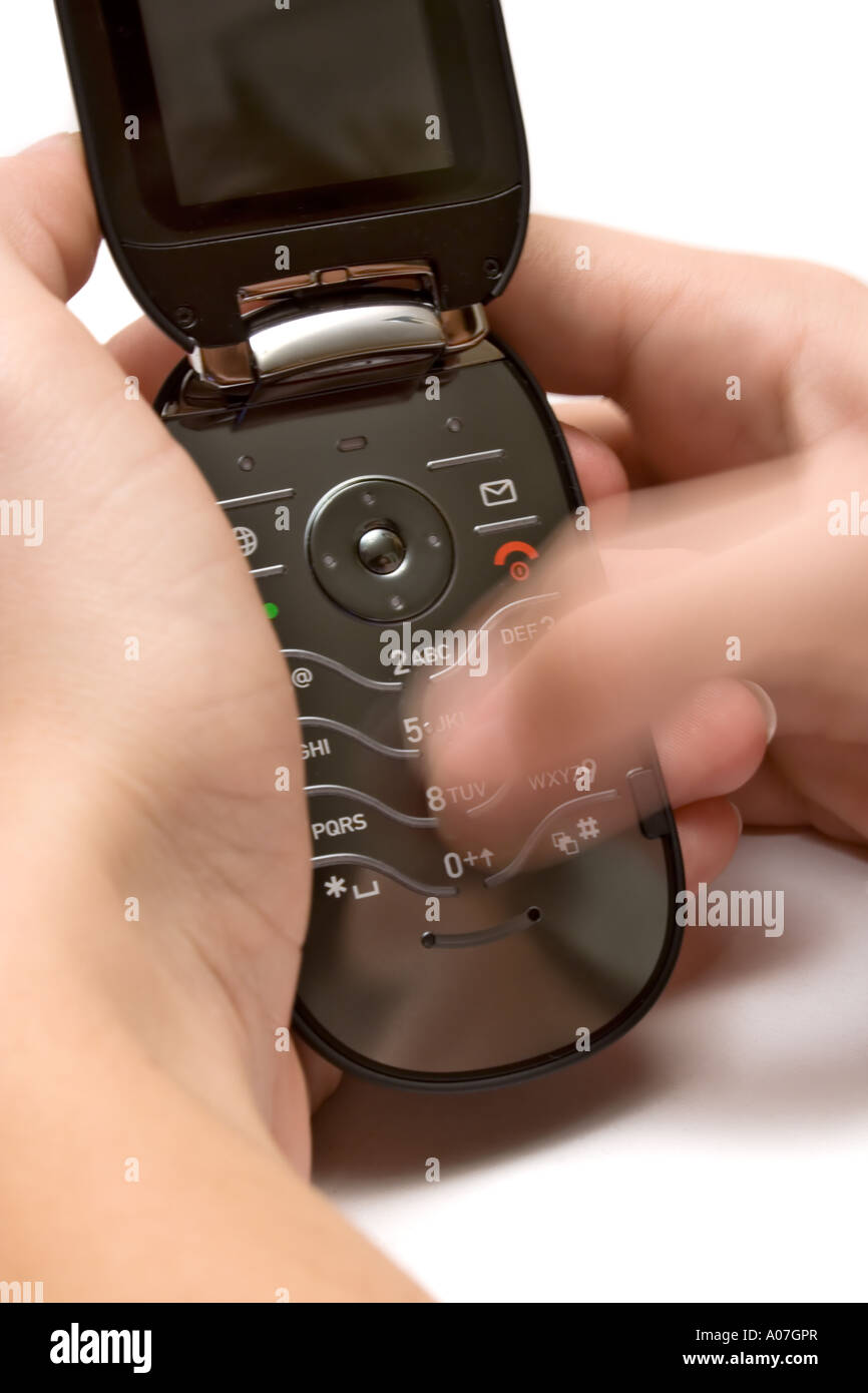 Typing a Message Stock Photo - Alamy