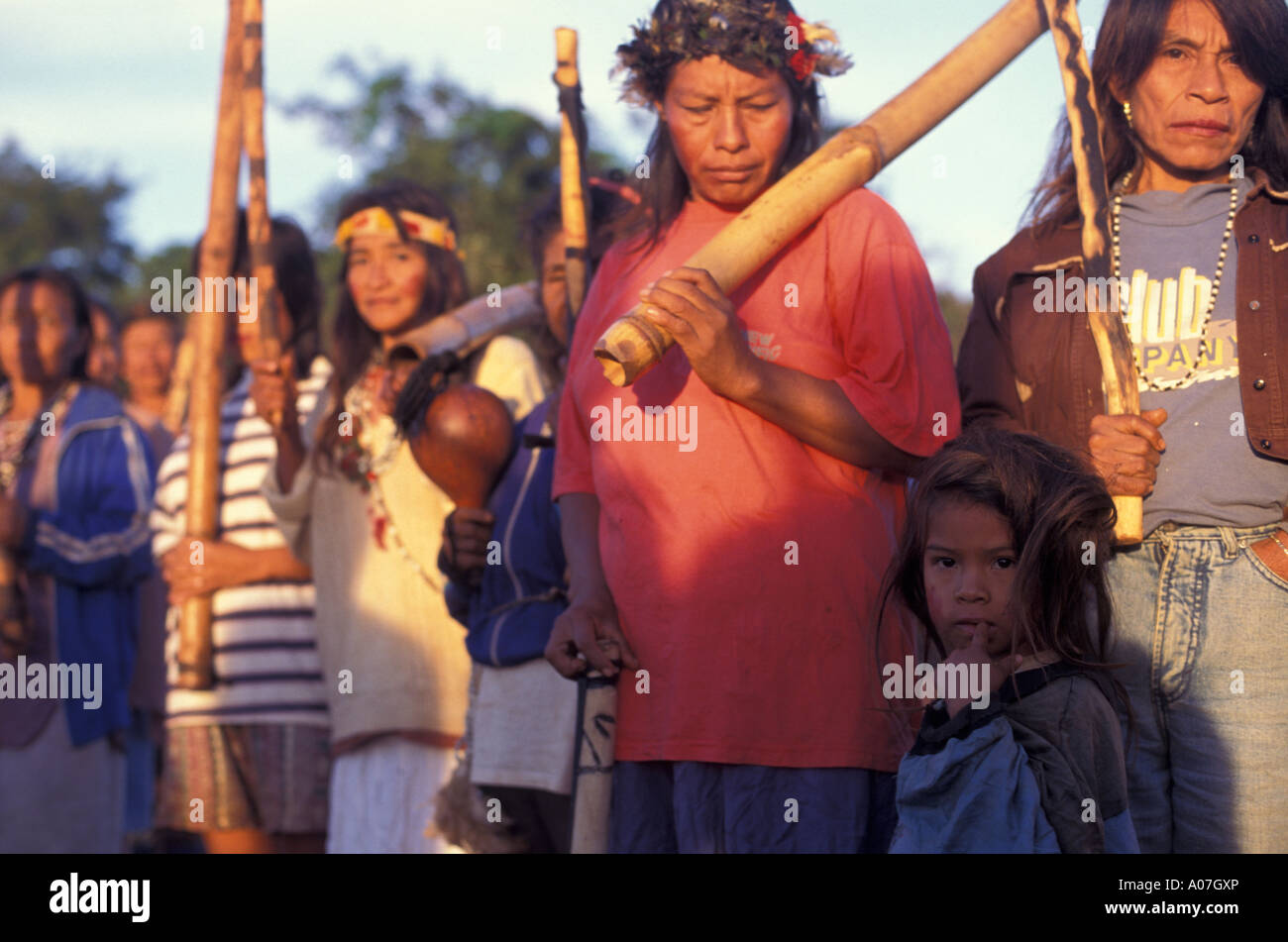 Brazil. Guarani - Kaiowas indigenous people. Women ready for war ...