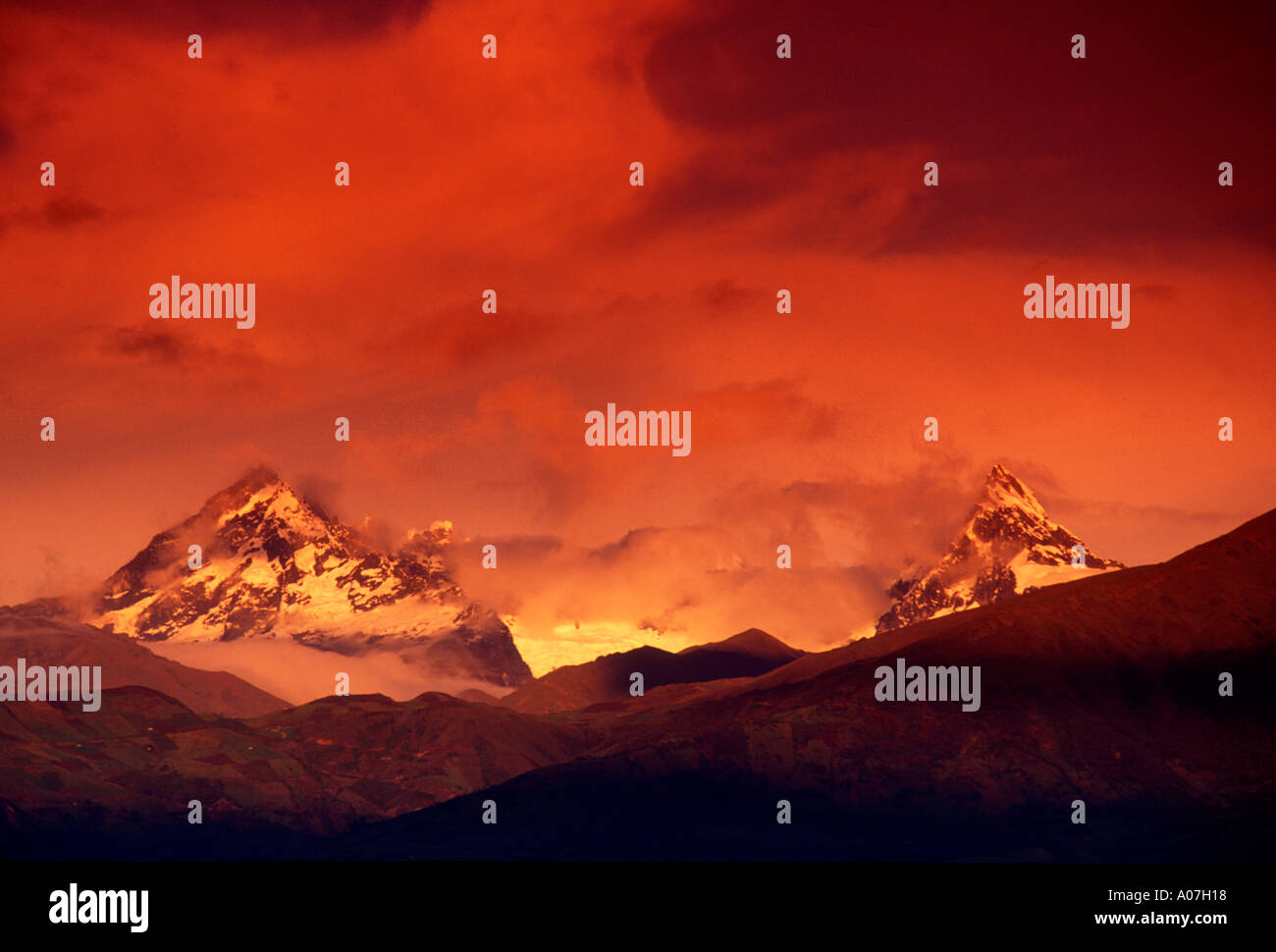 El Altar Volcano, El Altar, Altar Volcano, stratovolcano viewed from ...