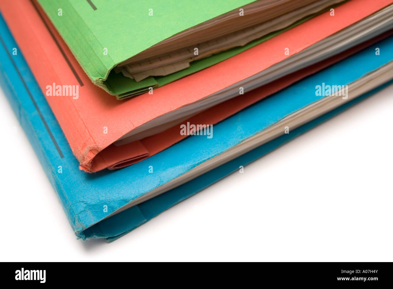 Colorful Binders (Top View Stock Photo - Alamy