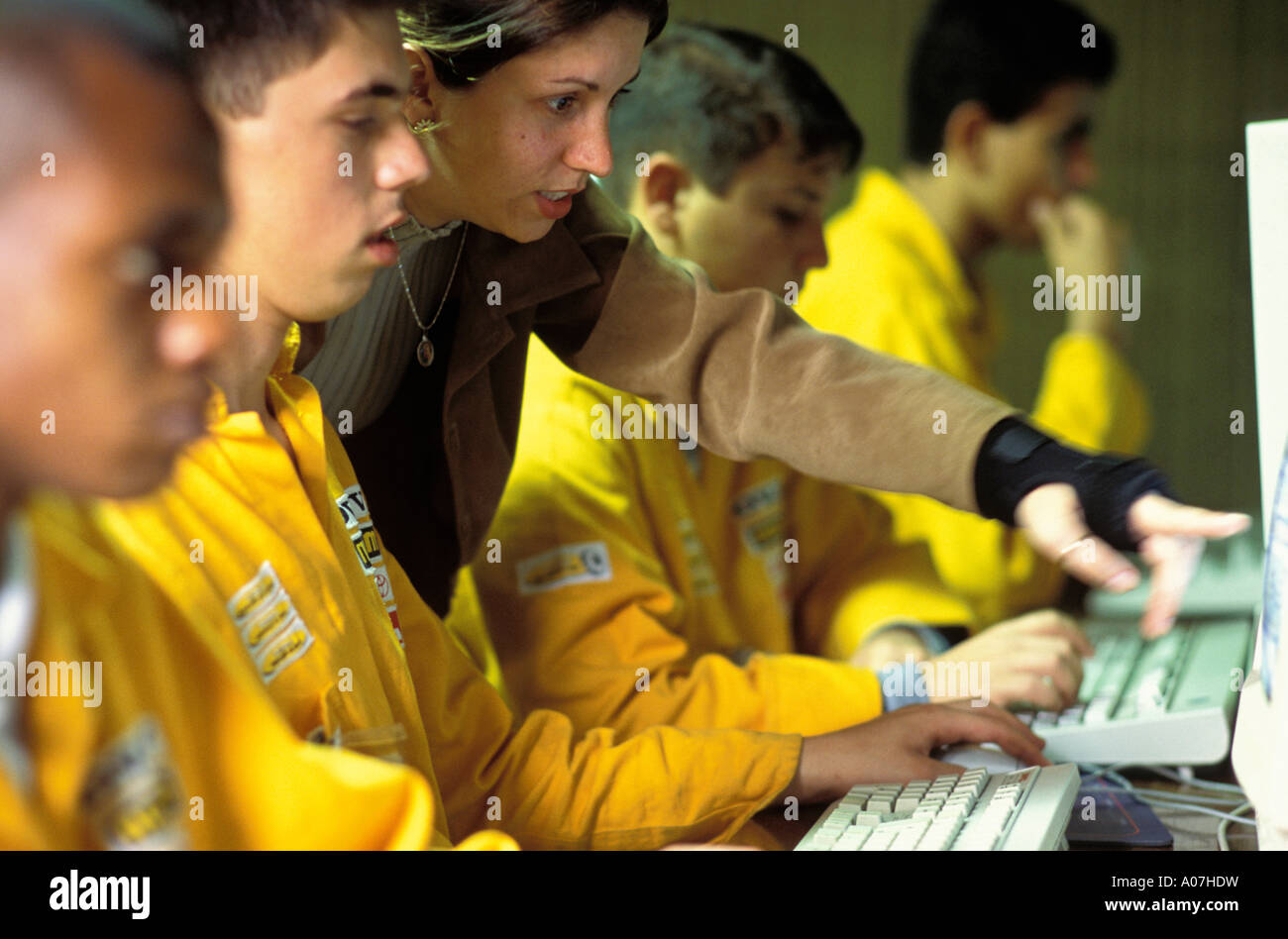 Computer science class for low income young people in Porto Alegre city ...
