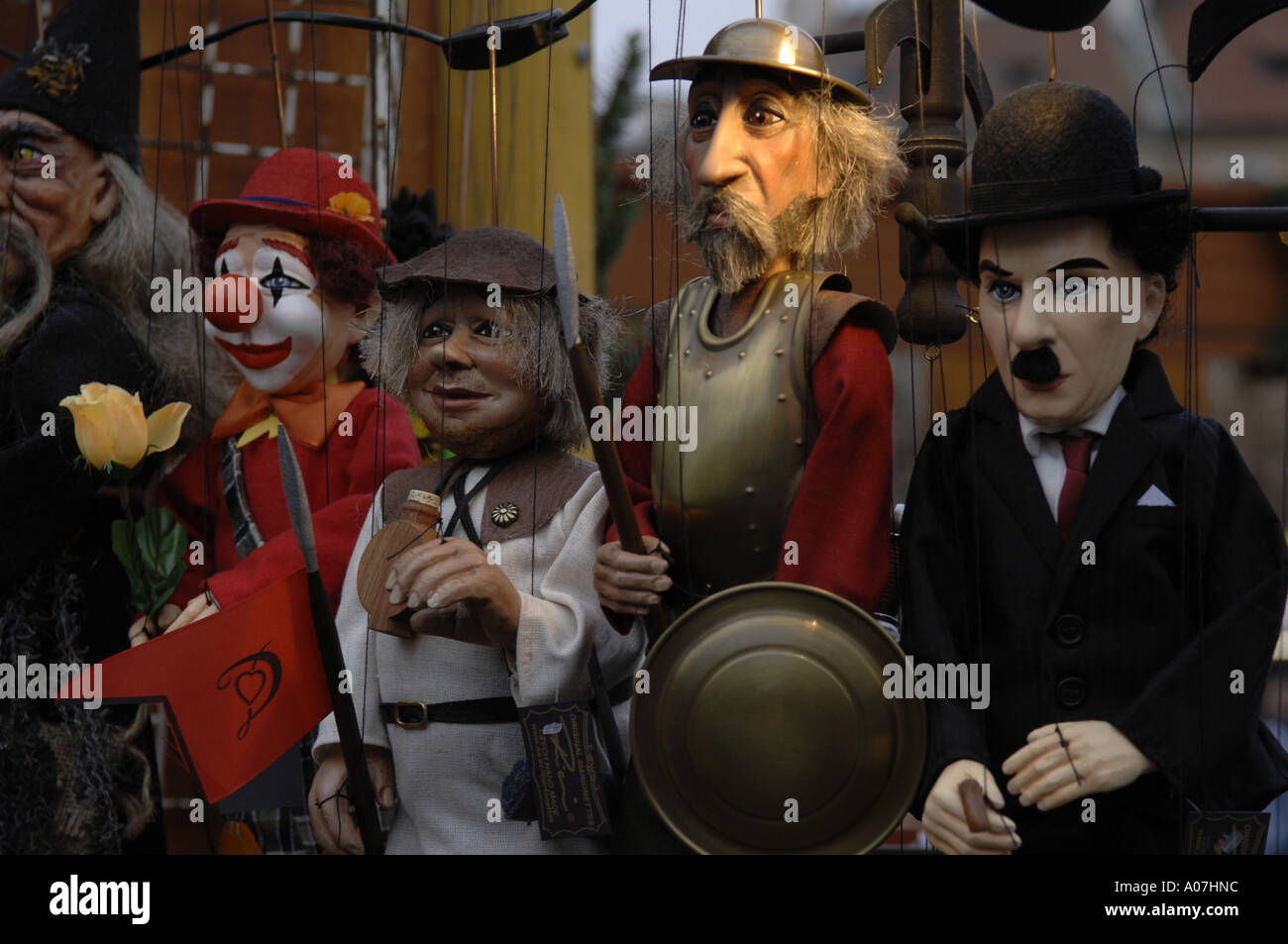 charlie chaplin characters puppets on sale christmas market prague ...