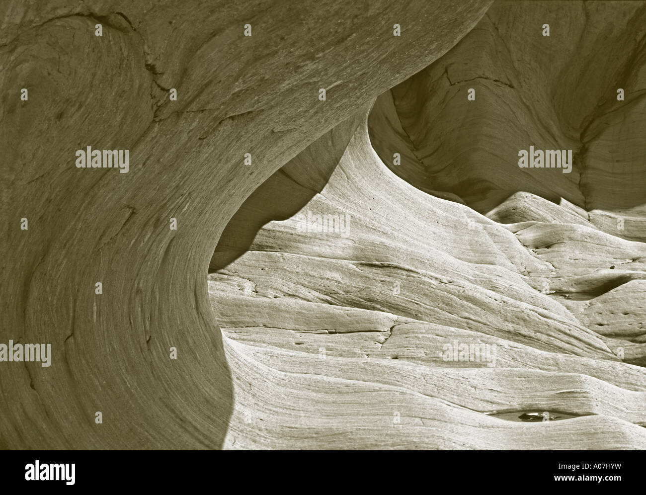 CURVED FORM OF A WAVE CUT ROCK CLIFF DEVON ENGLAND Stock Photo - Alamy