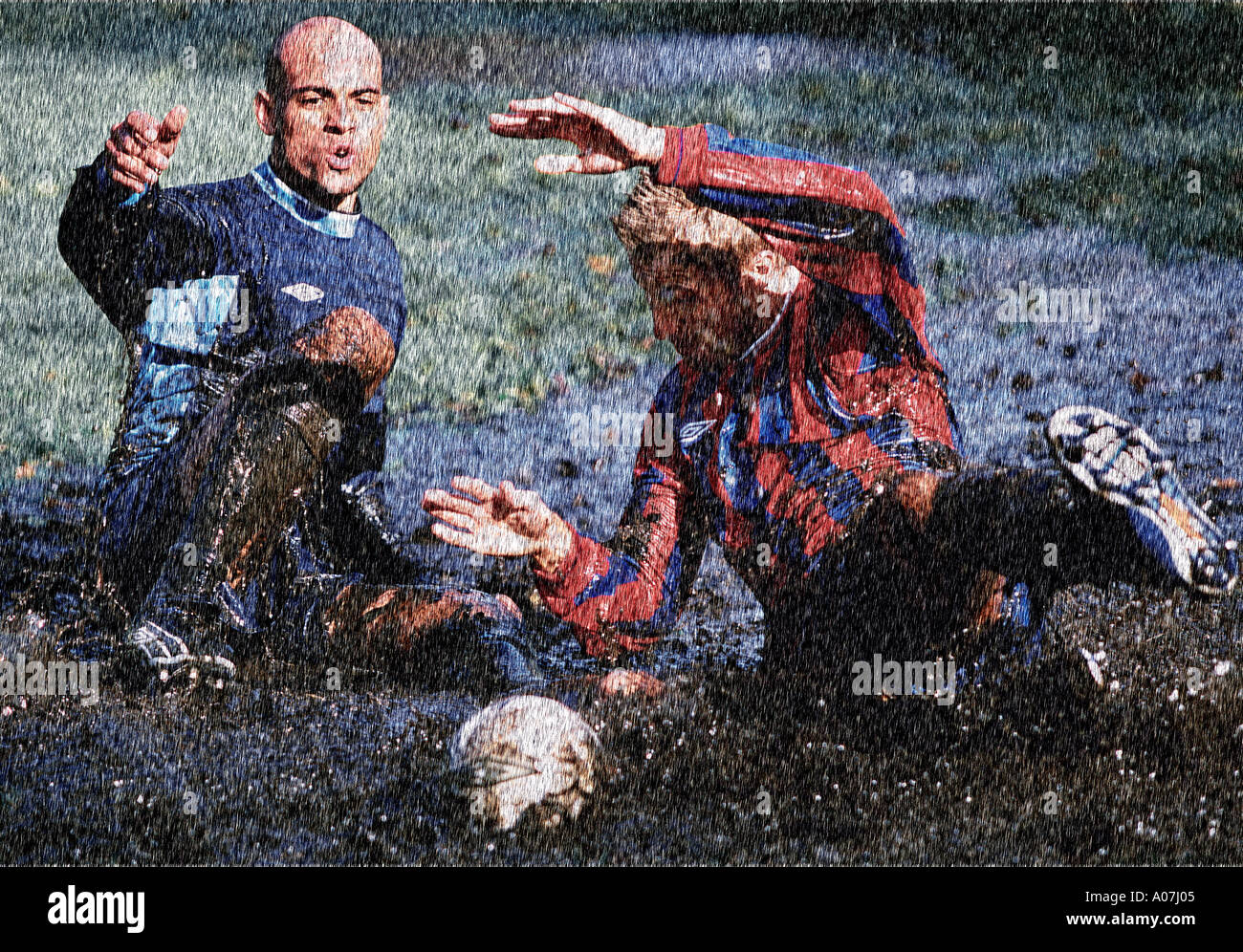 Football full length stretching hi-res stock photography and images - Alamy