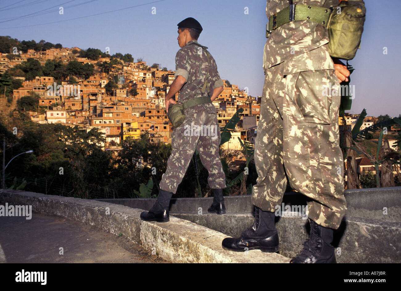 Rio de Janeiro, Brazil. Conflict between Brazilian Army x Drug traffic ...