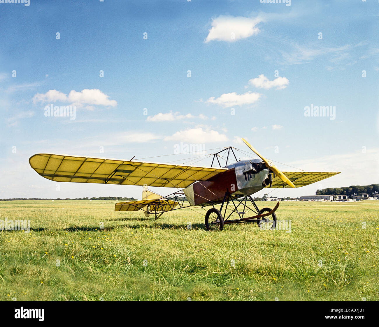 Manning Flanders WWI replica on grass airfield in Buckinghamshire UK EU ...