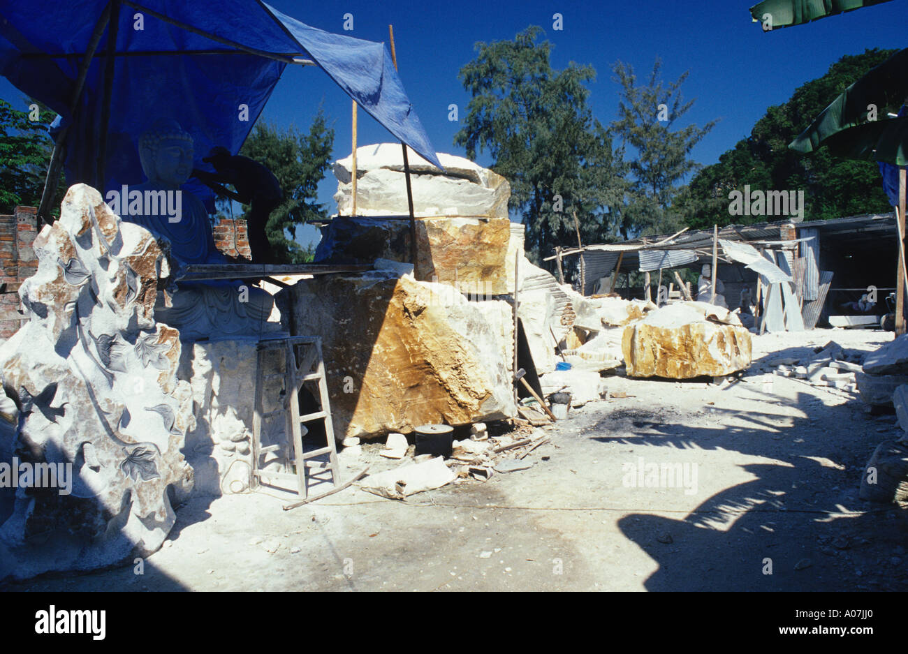 Marble Workshop Danang Vietnam Stock Photo - Alamy