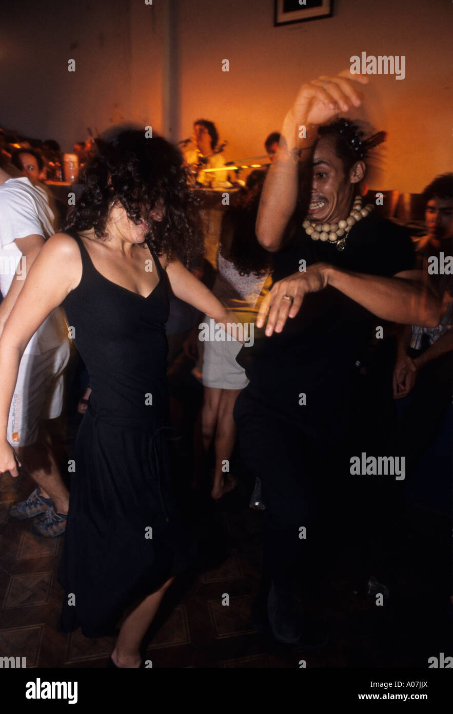 Samba party at Clube Democraticos in Lapa quarter, nightclub with young ...