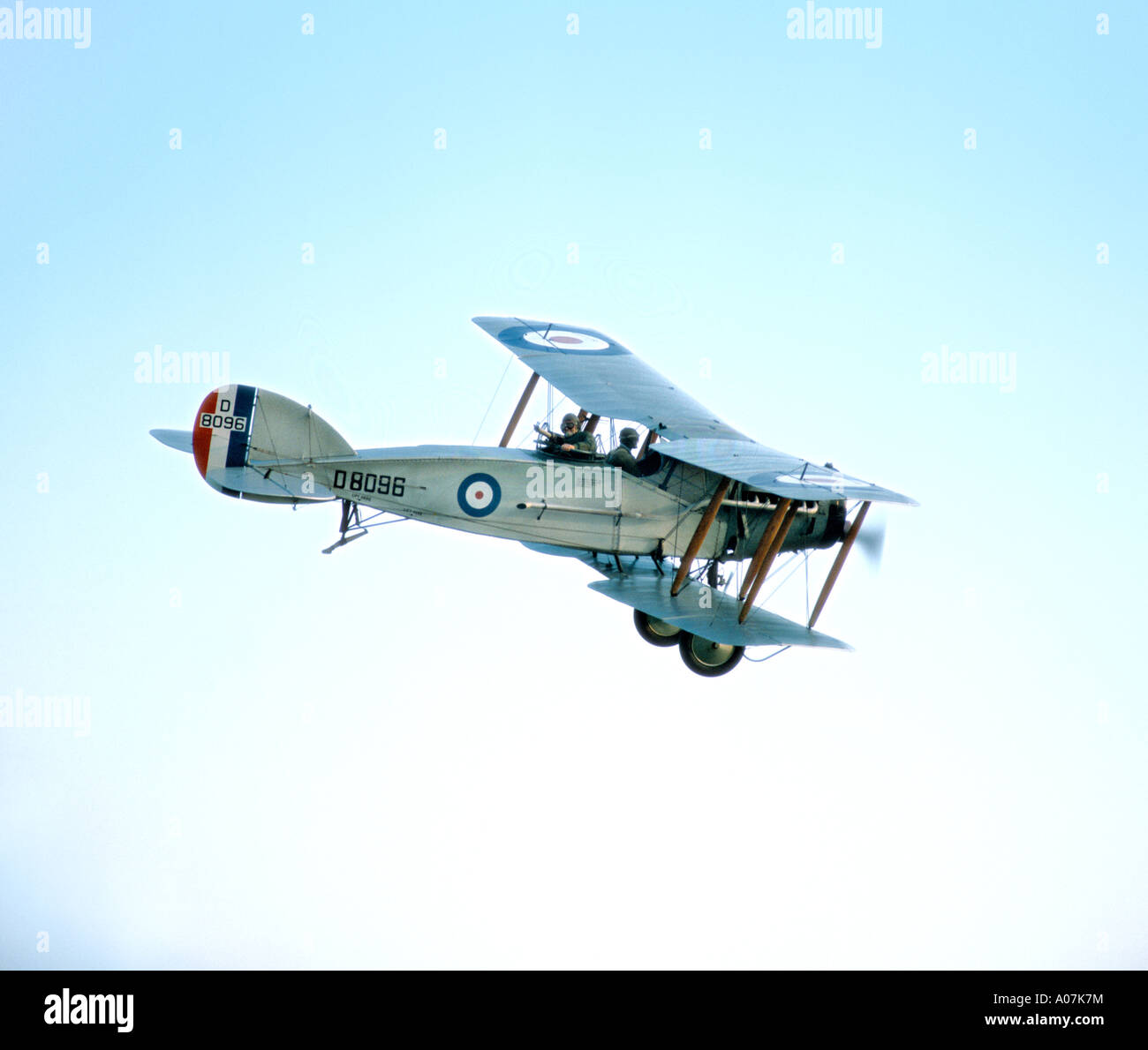 Bristol F2b biplane fighter of WWI flying in UK Stock Photo - Alamy