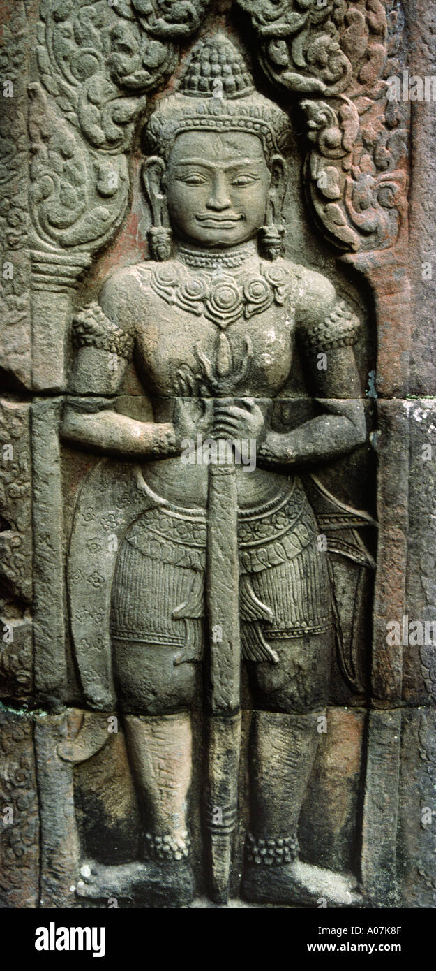 Celestial warrior Angkor Wat Cambodia Stock Photo - Alamy