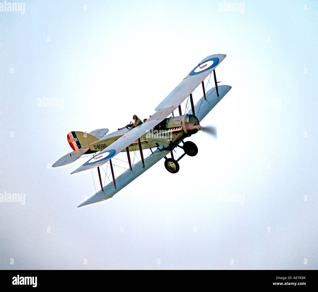 Bristol F2b biplane fighter of WWI flying in UK in the 1970s D8096 ...