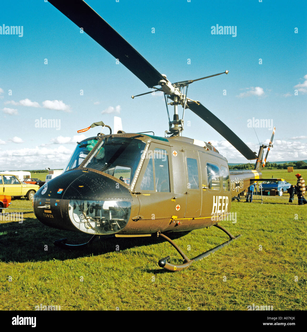 Bell 205A Iroquois German military helicopter 1979 Stock Photo - Alamy
