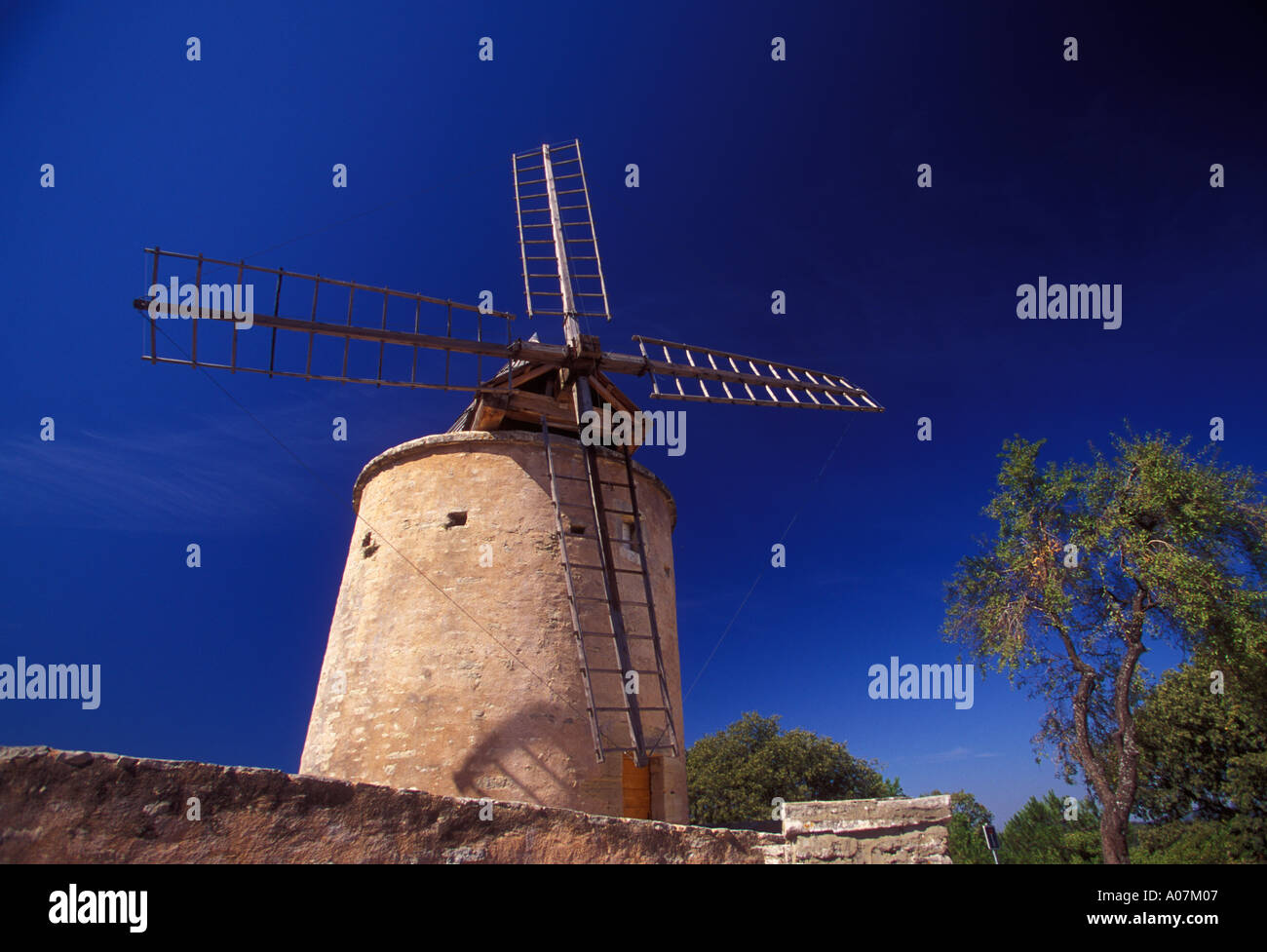 stone windmill, windmill, Le Moulin de Jerusalem, moulin, circa, 1700s ...