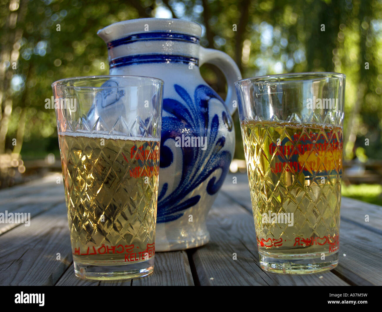 cider traditional apple wine from Hesse Germany in traditional typical ...