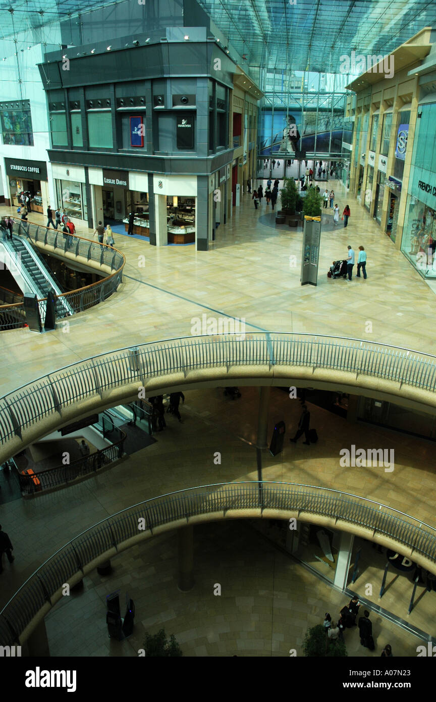 Interior of Bullring shopping centre mall Birmingham England UK with ...