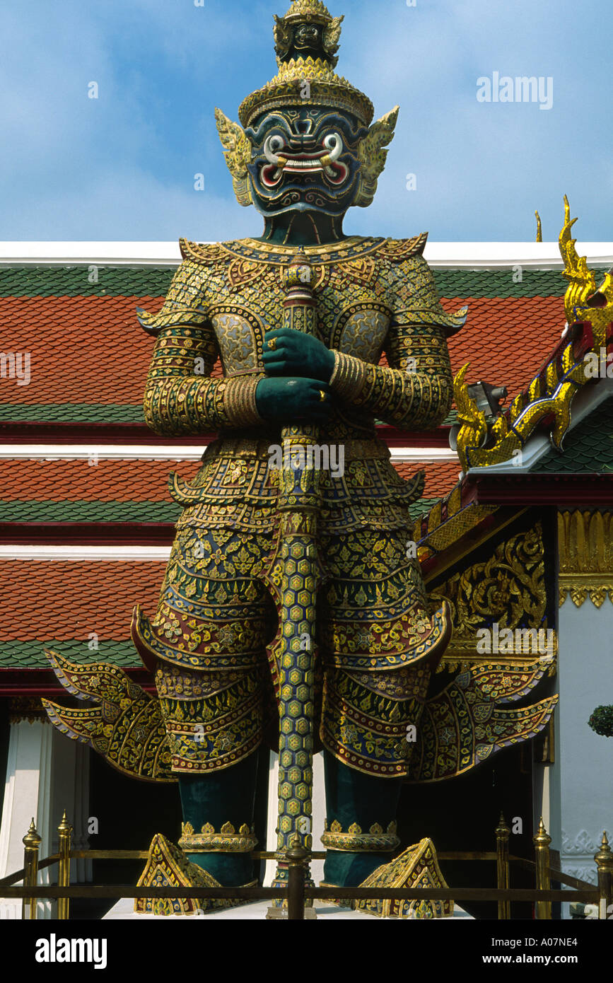 Decorative demon Temple of the Emerald Buddha Bangkok 2 Stock Photo - Alamy
