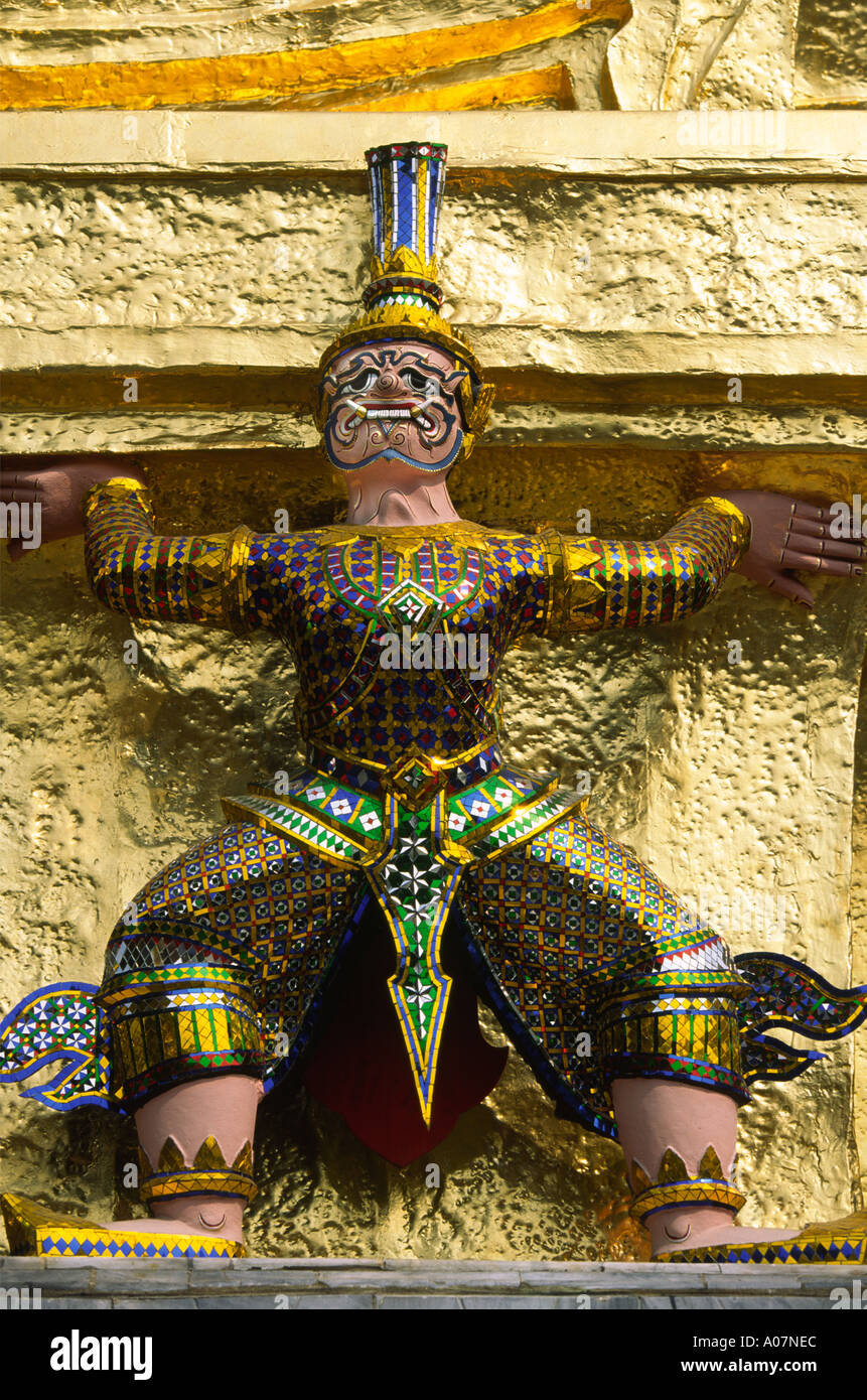 Decorative demon Temple of the Emerald Buddha Bangkok Stock Photo - Alamy
