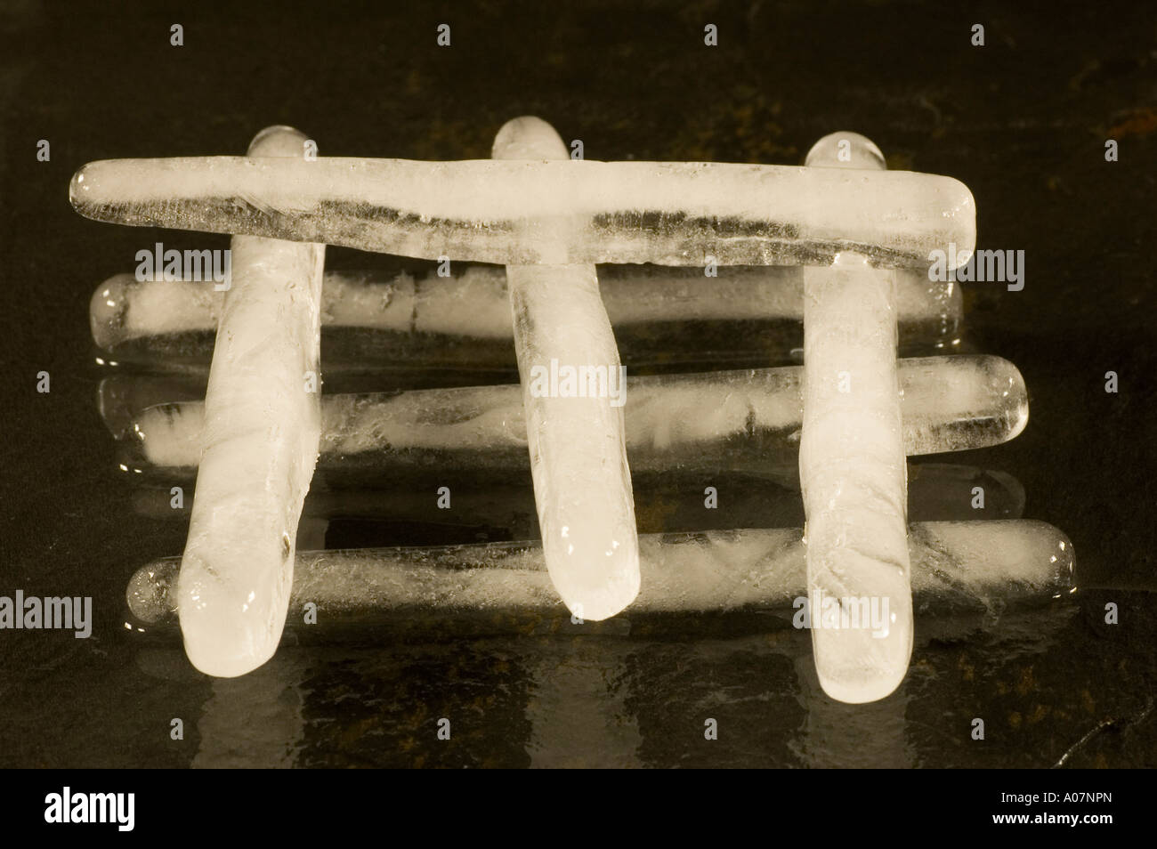 Ice Sticks arranged on top of each other Stock Photo - Alamy