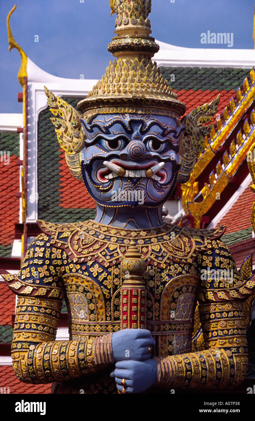 Guardian demon Temple of the Emerald Buddha Bangkok Stock Photo - Alamy