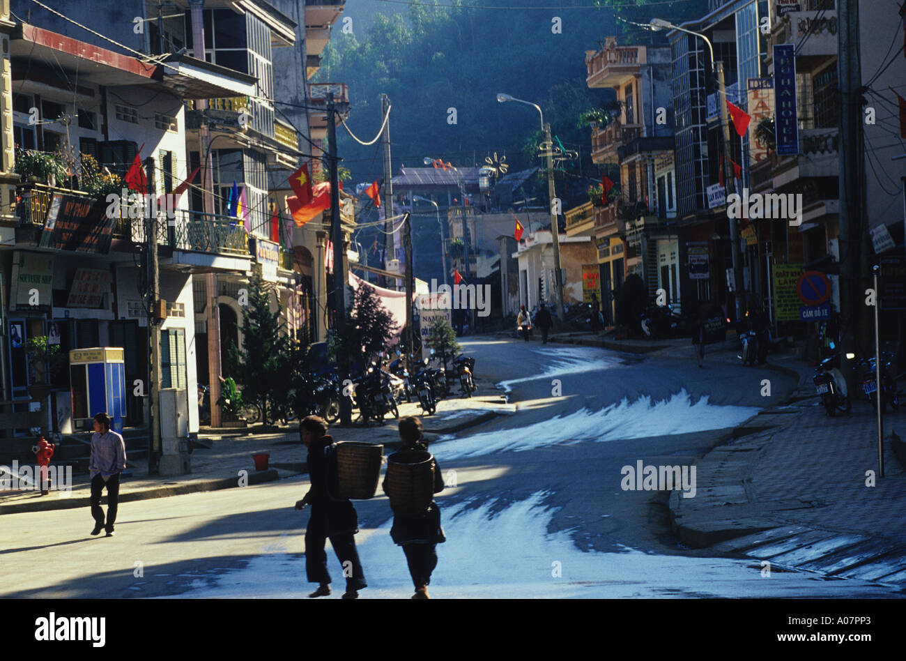 Sapa Streetscene Vietnam Stock Photo - Alamy