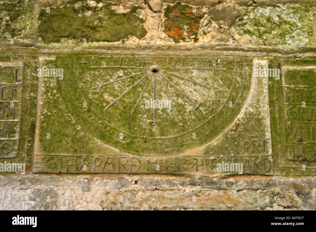 St Gregorys Minster Kirkdale North Yorkshire UK Saxon sundial Stock ...