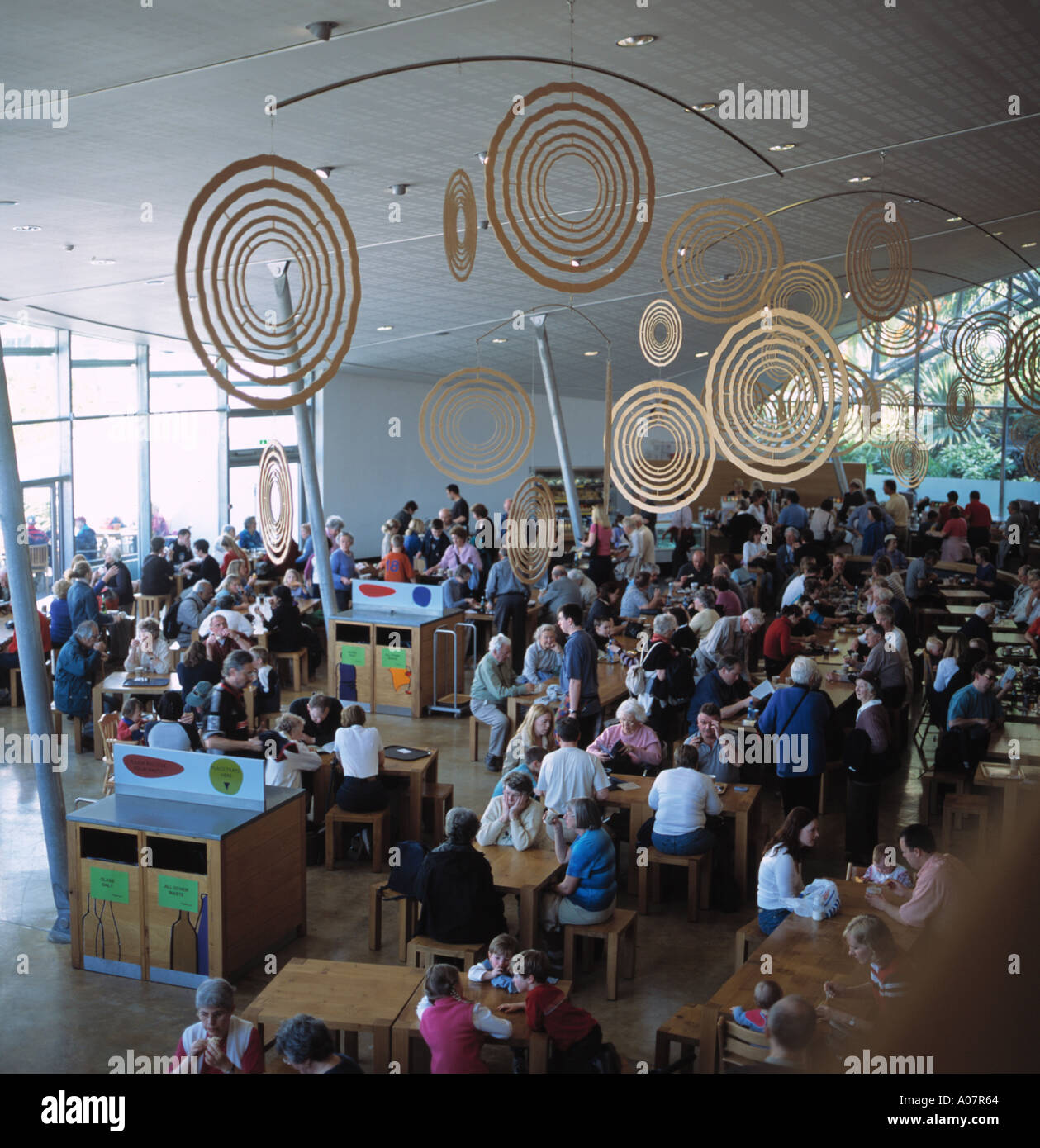 Eden Project view of the restaurant Cornwall England Stock Photo - Alamy