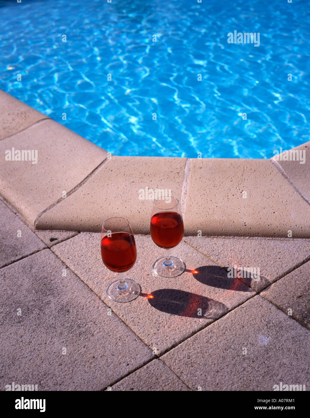 Rose wine swimming pool hi-res stock photography and images - Alamy