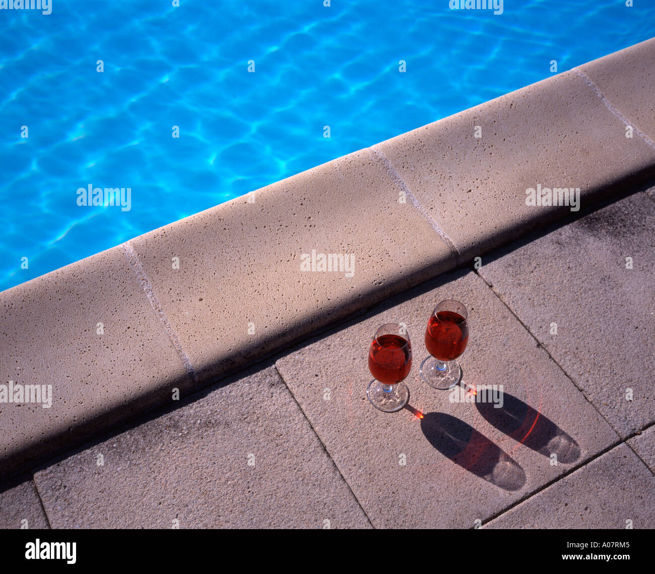 Rose wine swimming pool hi-res stock photography and images - Alamy