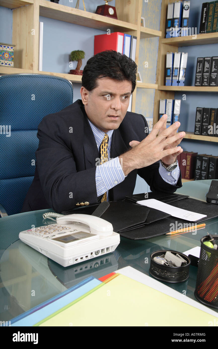 CEO working in his office cabin in business suit Stock Photo - Alamy