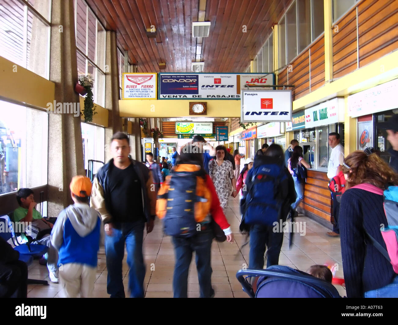 bus station Chile South America Stock Photo - Alamy