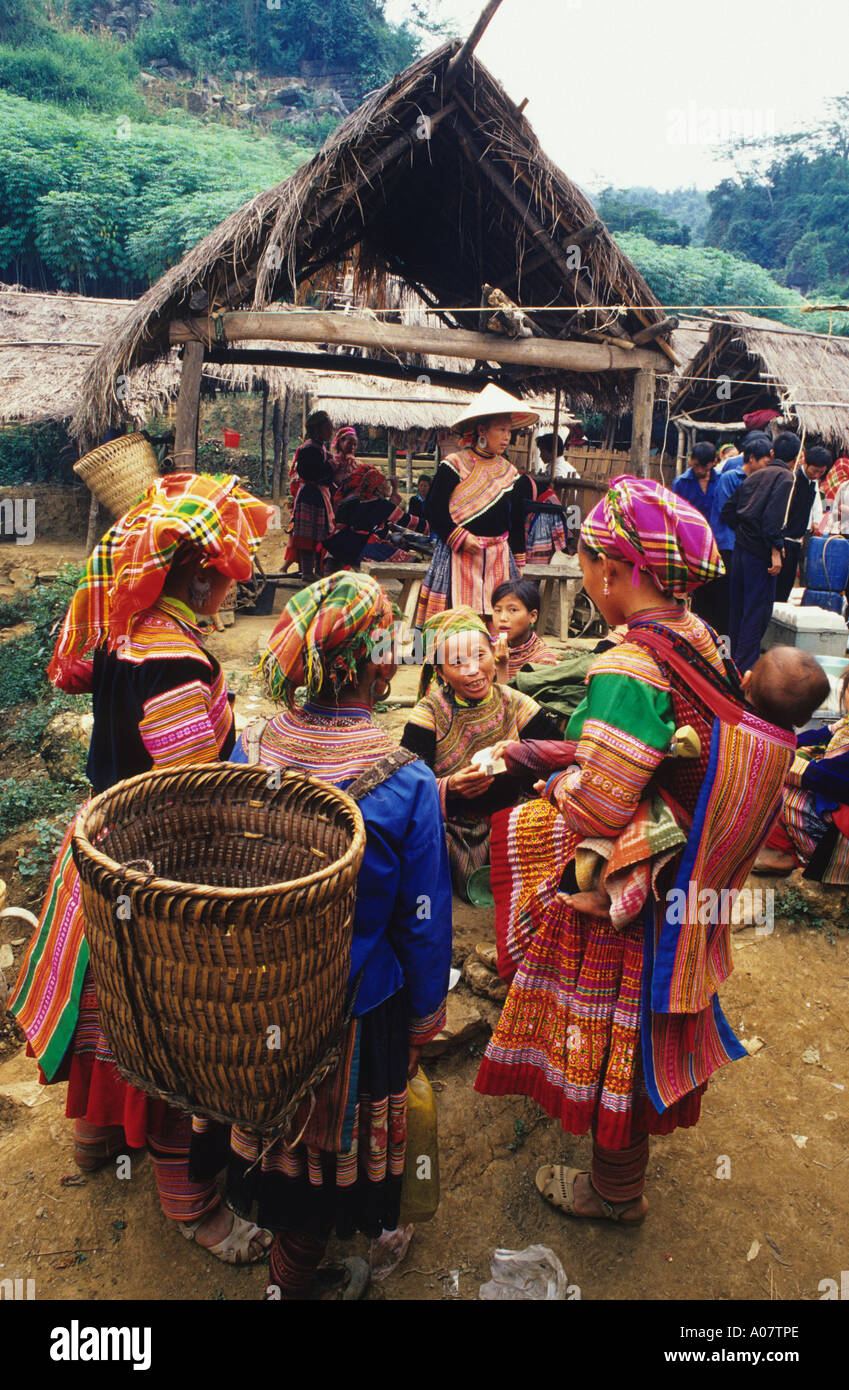 Flower Hmong Coc Ly Market Sapa Vietnam Stock Photo - Alamy