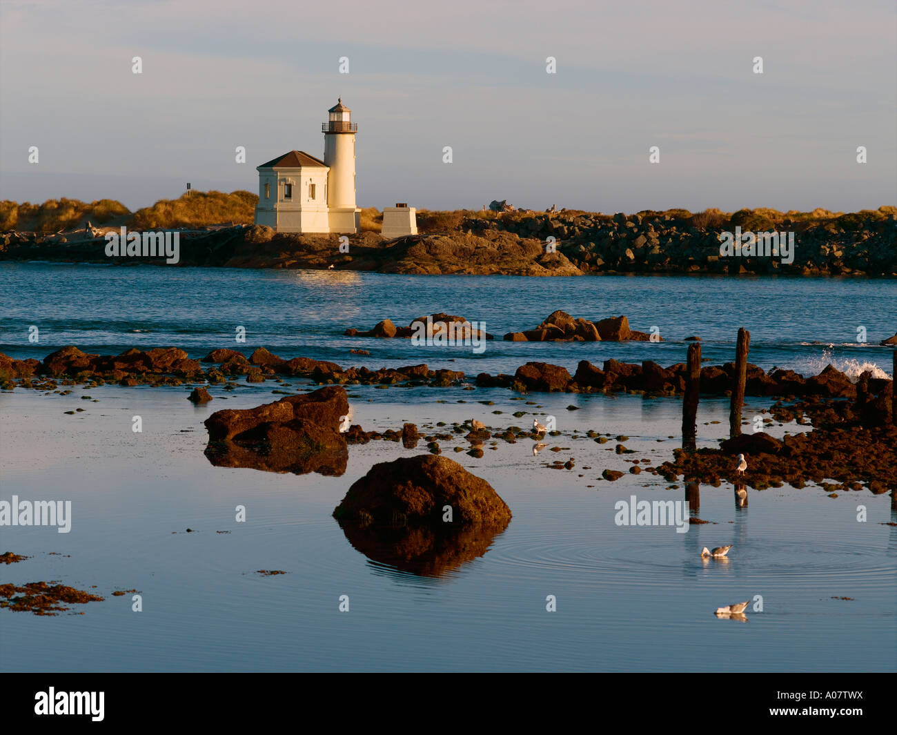 Oregon, Bandon Beach Lighthouse Stock Photo - Alamy